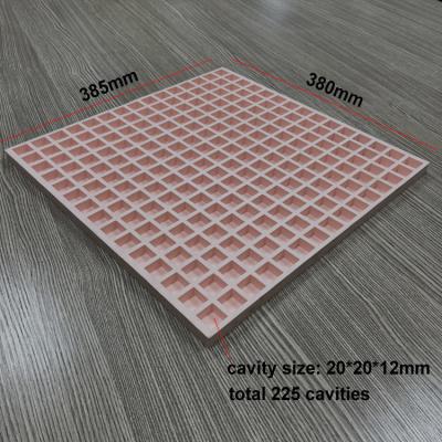 China Molde quadrado portátil de silicone para doces 225 cavidades para mascar goma de caramelo à venda