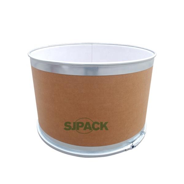 Quality 100L Hot Melt Glue Fiber Drum with Steel Cover for sale