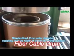 optical fiber optic cable drum 41cm od 20cm fiber board drum packaging