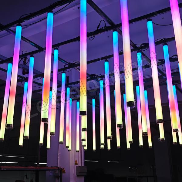 Quality RGB Stage Lights 360° DMX LED 3D Tube Pixel Lighting Ceiling Hanging Decoration for sale