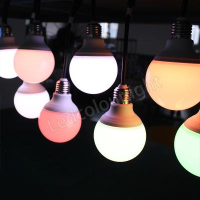 China 80mm Artnet Addressable Hanging E27 DMX LED Festoon RGB Pixel Light Bulb for sale
