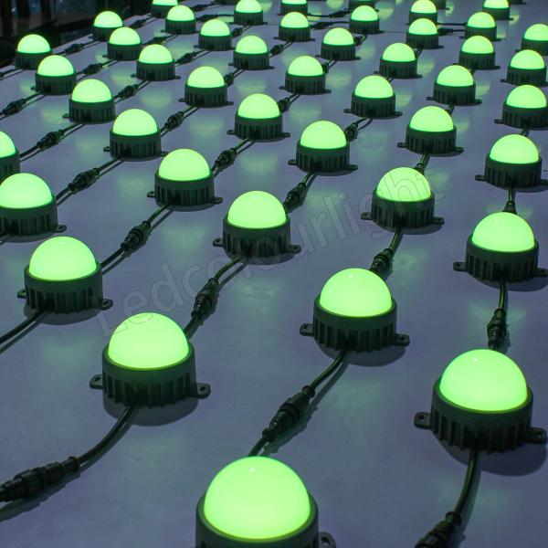 Quality IP67 83mm Diameter DC24V DMX RGB Led Dot Light with Multiple Cover Options for sale