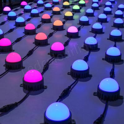 China IP67 83mm Diameter DC24V DMX RGB Led Dot Light with Multiple Cover Options for sale