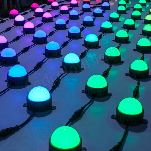 Quality IP67 83mm Diameter DC24V DMX RGB Led Dot Light with Multiple Cover Options for sale
