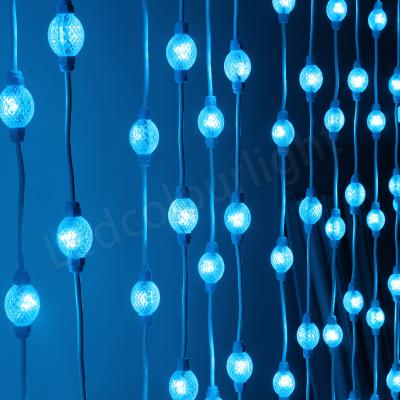 China 35mm Diameter DMX512 Controllable RGB LED Ball Light String with Custom Spacing for sale