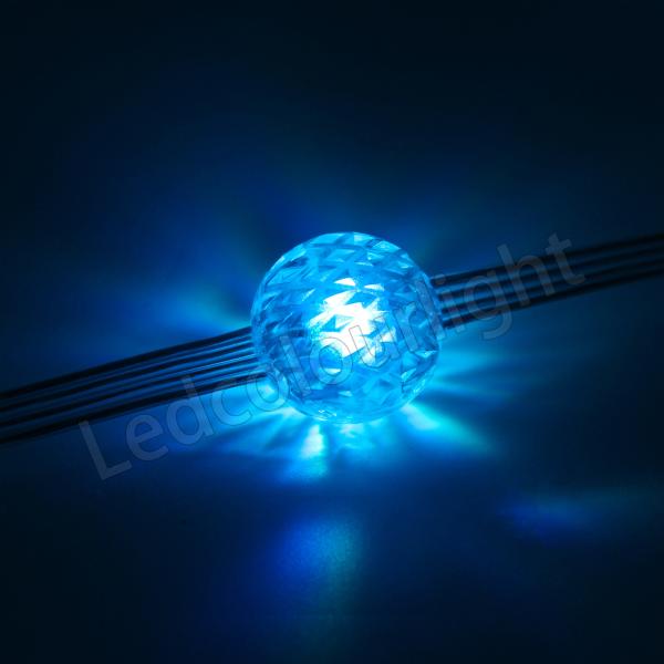 Quality 20mm DMX512 RGB Crystal Ball LED Pixel String Light with 360° Illumination for sale