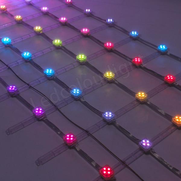 Quality P100 Square Flexible LED Pixel Mesh Curtain Facade Video Wall Screen for Stage for sale