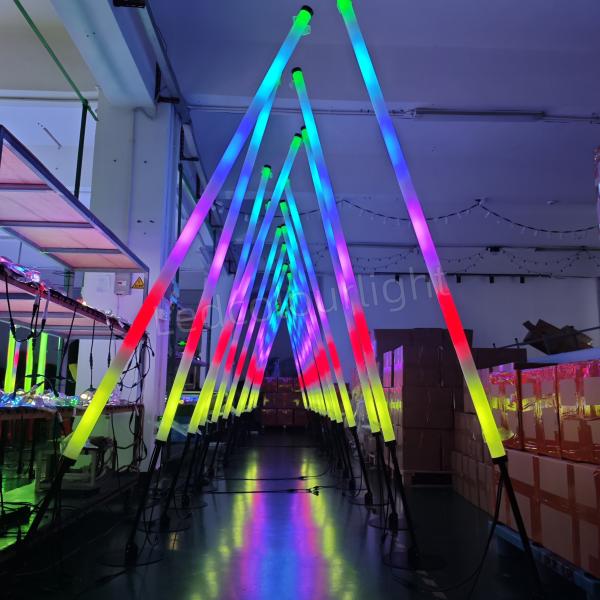 Quality 50mm 2m Length DMX Control RGB Programmable LED Standing Tube Lights for sale