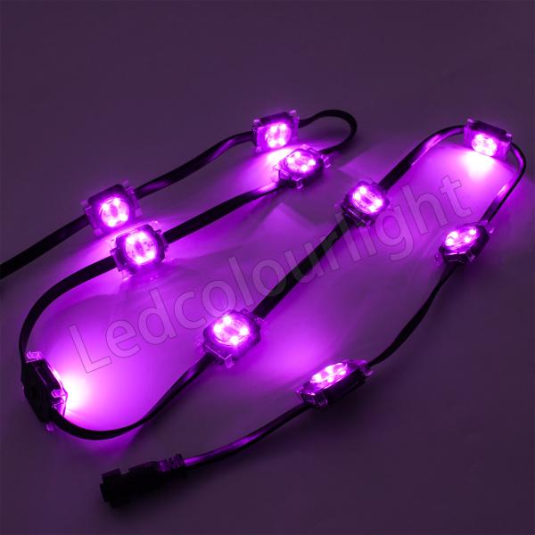 Quality IP66 Outdoor Building LED Pixel String Lights 30x40mm DC24V RGB Point Light for sale