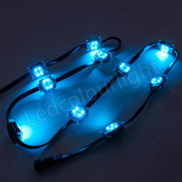 Quality IP66 Outdoor Building LED Pixel String Lights 30x40mm DC24V RGB Point Light for sale