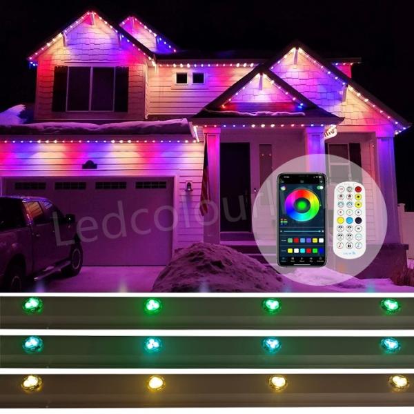 Quality UCS2904 RGBW Control IP67 Waterproof 30mm Pixel Light 12V 24V Permanent Christmas Track Lights for sale