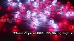 360° Glow D23mm Faceted Crystal RGB LED String