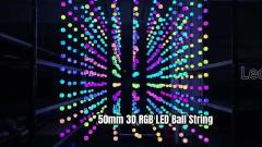 50mm RGB LED Ball String Lights for 3D Immersive LED Installation
