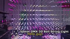 50mm DMX 3D Pixel Ball String Light