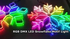 LED Snowflake Design Lights | 3 Different Designs, RGB DMX Control, IP65 Waterproof, Outdoor Festive