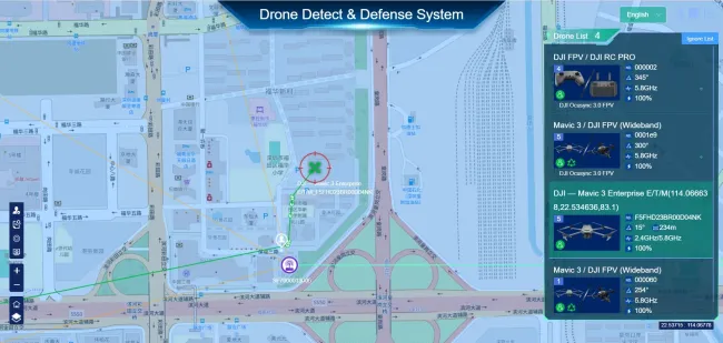 Advanced Drone Detection System with Spectrum Analysis and Remote Control