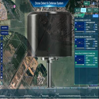 China 8 Channel 400W Counter Anti Drone Uav Fpv Defence System RF Signal Jammer With DJI Drone Decoding Moudle Offline for sale