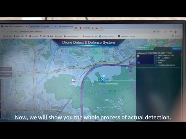 Video di prova della traiettoria del drone