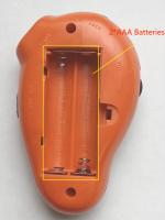 China Mango Shape FM Radio with LCD Time Display 25mm AAA Battery Powered Clock for sale