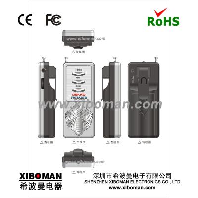 Cina 88-108 MHz Supporto Mini Pocket Radio OEM Auto Scan Radio FM Frequenza in vendita