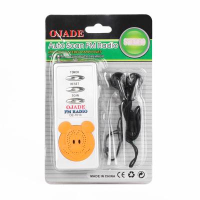 China FM Frequency Range 88-108 MHz for Broadcasting Pocket FM Radio with Headphone 3.5 MM for sale