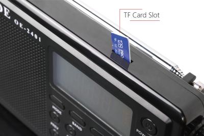 China Display Fm MW SW Digital Radio 10.2cm Bluetooth Radio Speaker Removable Battery for sale