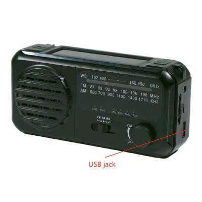 Cina Supporto radiofonico 2800 MAh Battery dell'ABS LED della manovella solare all'aperto di emergenza in vendita