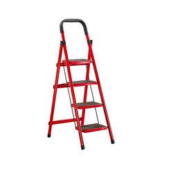 China Het lichtgewichtrood van het de Ladder Vouwbare Koolstofstaal van het 3 Stappenaluminium Te koop