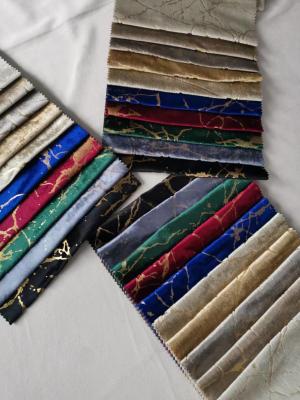 China Soft Wrinkle Resistant Foiled Velvet Fabric Metallic Foil Fabric High Density for sale