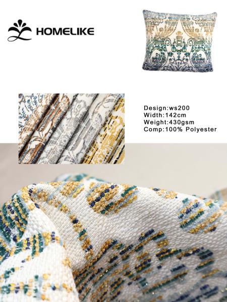 Quality Palace Style Gradient Jacquard Fabric With Gold Thread For Sofa Cover for sale