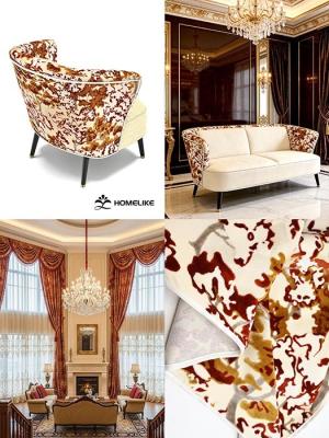 China Abstract Forest Motif Pattern Knitting Jacquard Velvet Fabric For home textile for sale
