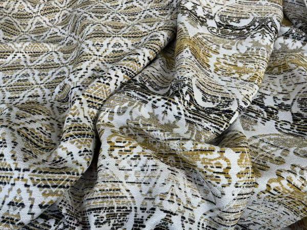 Quality Golden Woven Jacquard Fabric For Sofa 430GSM Woven Sofa Fabric With Luxury Golden for sale