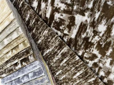 China 450GSM cut pile jacquard velvet sofa fabric for sale
