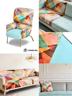 China 100% Polyester Geometric Prism Modern Printed Velvet For Home Textile for sale