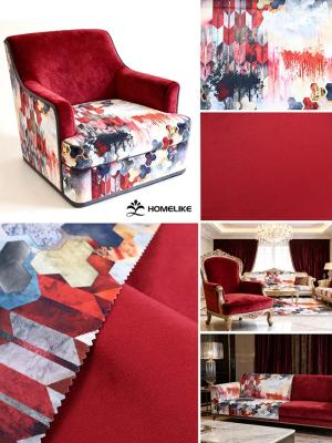 China Modern Light Luxury Abstract Art Style Print Velvet For Sofa for sale