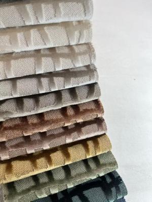 China 100%Polyester Cut Pile Jacquard Velvet Fabric For Sofa for sale