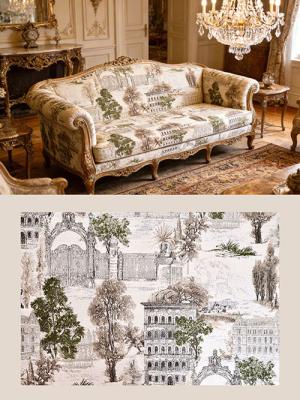 China European Noble Classic Castle Jacquard Fabric For Home Textile for sale