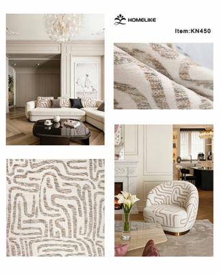 China Abstract Flowing Lines Jacquard Chenille Fabric for furniture for sale