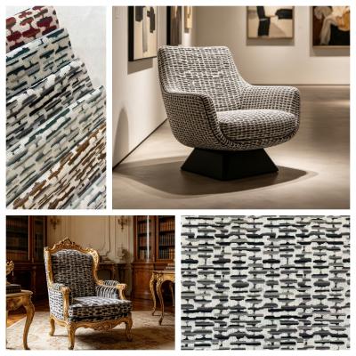 China Modern Abstract Jacquard Woven Fabric Premium Polyester Blend for Home Decor for sale