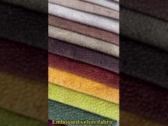 Best Quality Print Emboss Upholstery Luxury Holland  Velvet Fabric for Sofa