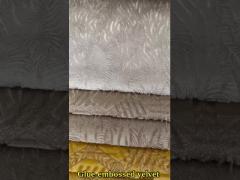 Knitted Glue Embossed Velvet Fabric For Sofa Home Textile Fabric For Decoration