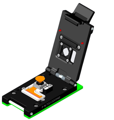 Camera PCB test socket close-up