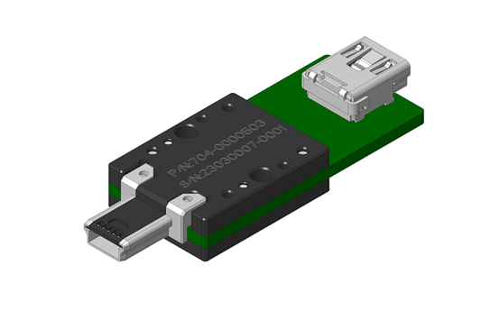 Mini B USB test plug