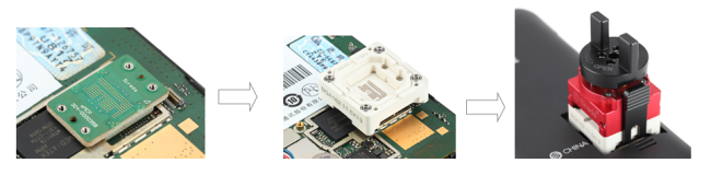 Test socket installation steps