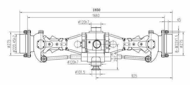 Top Quality Planetary Steering Axle Replacing of Dana Axle Spicer 212