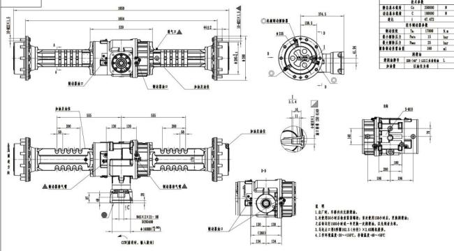 12-16t Soil Compactors Planetary Non-Steering Axle Replacing Carraro Axle 28.32m