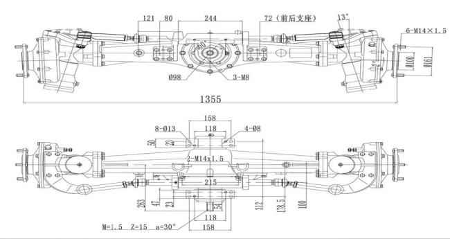 Front Drive Axles for 33-55 HP 4WD Tractor (both paddy&amp; dry field farming)