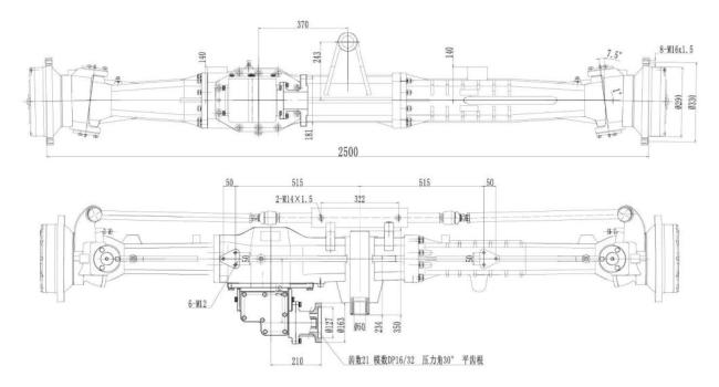 Carraro Rea Axles /Dana Planetary Drive and Rear Axle for Combine Harvester