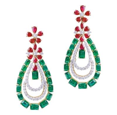China Various Plating Color Stylish Earrings Girl Rhinestone Drop Earrings for sale