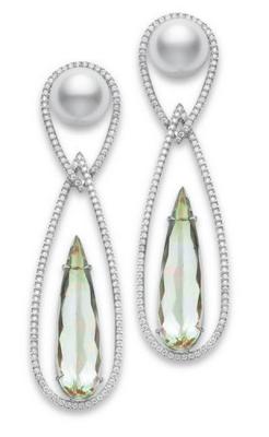 China Pearl High End Fashion Jewelry Teardrop Earrings In Silver For Wedding for sale